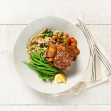 Tuscan Braised Short Ribs with Spinach & Mushroom Farro Pilaf ...